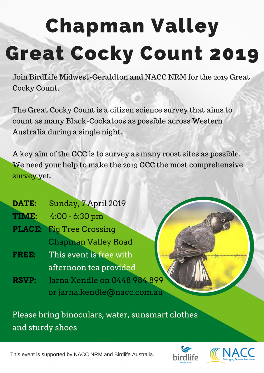 Chapman Valley Great Cocky Count 2019 - NACC - Northern Agricultural ...