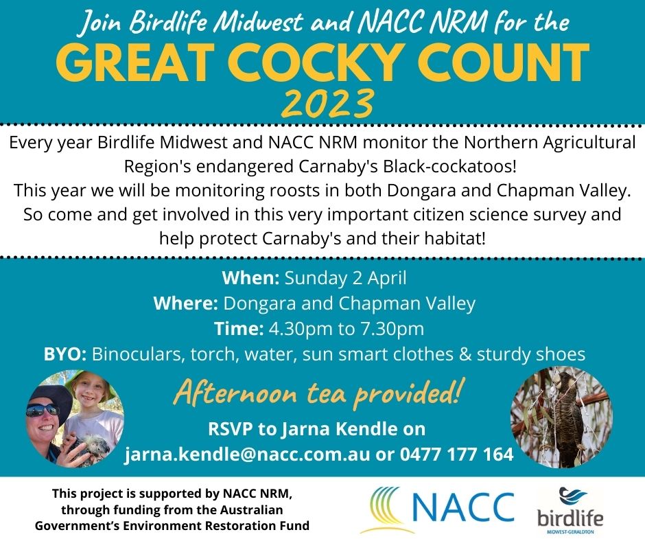 2023 Great Cocky Count - NACC - Northern Agricultural Catchments Council